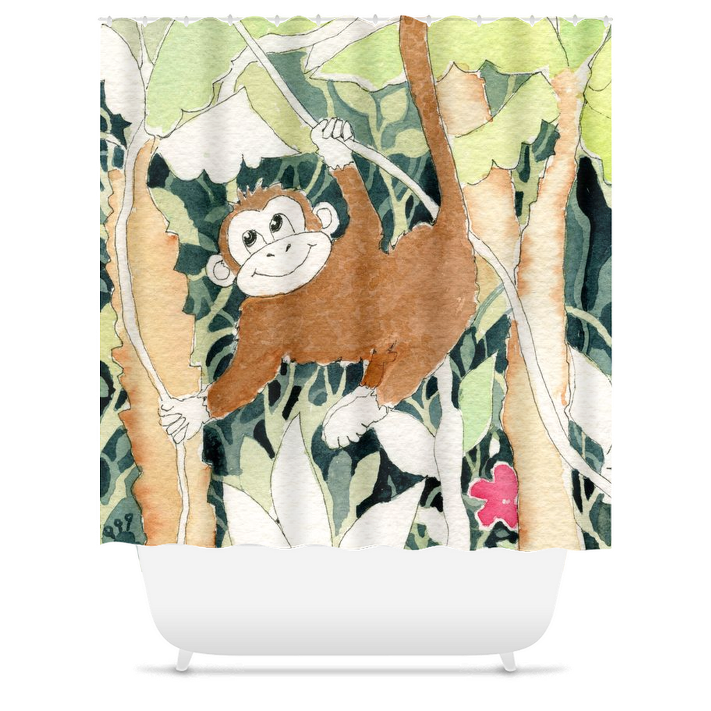 Jungle Monkey Shower Curtain – Vibrantline